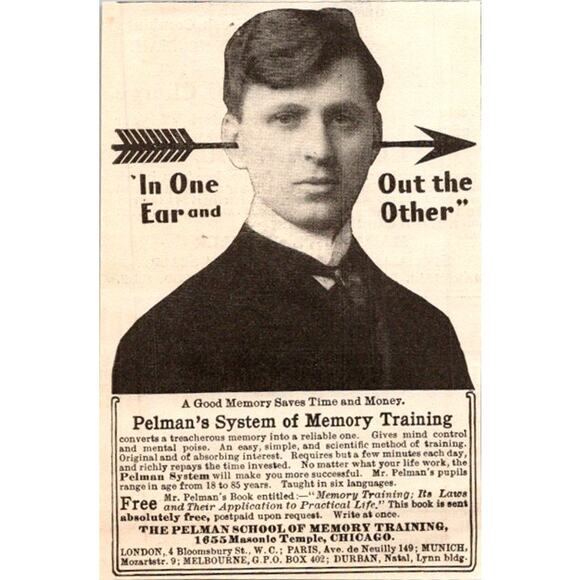 None and/or Unknown | Other | Pelman School Of Memory Training Masonic ...